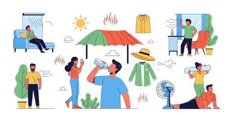 People Staying Cool Stock Illustrations 31 People Staying Cool Stock