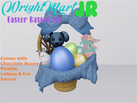 Second Life Marketplace W Easter Basket Set Blue