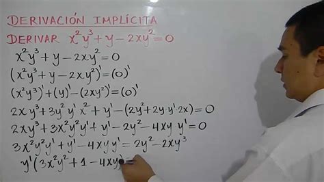 Derivada De Una Función Implícita Ejemplo 4 Youtube