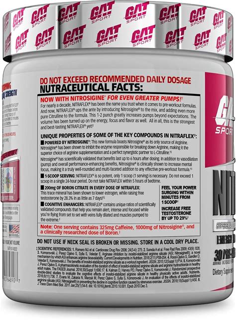 Buy Gat Sport Nitraflex Fruit Punch â€ 11 Oz 312 G Pre Workout