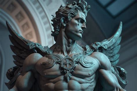 Gorgeous Upper Body 3d Render Of Xanthius Statue Stock Illustration Illustration Of Immersive