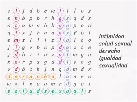 Derechos Sexuales Sopa De Letras