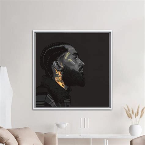 Nipsey Hussle Portrait Rap Canvas Wall Art Etsy