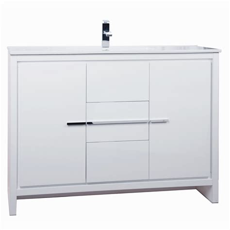 48 Inch Vanity White Bath 48 Inch Modern Light Oak Sera Single Sink