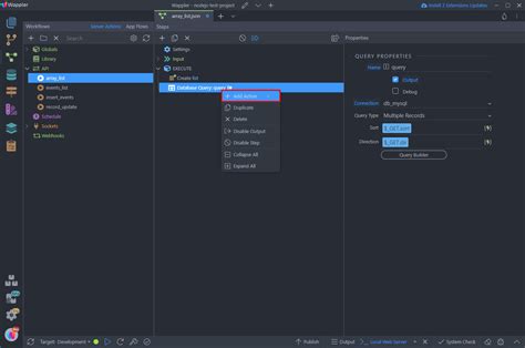 Wappler Documentation Working With Server Connect Array Lists