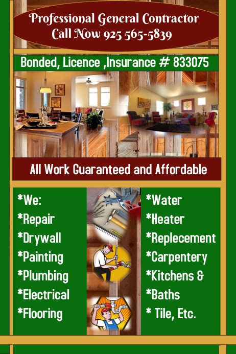 General Contractor Template Postermywall
