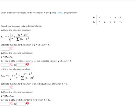 Solved Given Are Five Observations For Two Variables X And