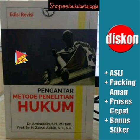 Jual Pengantar Metode Penelitian Hukum Amiruddin Shopee Indonesia