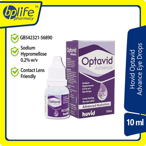 Hovid Optavid Advance Eye Drops 10ml Shopee Malaysia