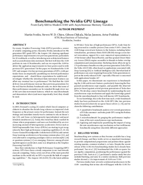 Pdf Benchmarking The Nvidia Gpu Lineage From Early K80 To Modern