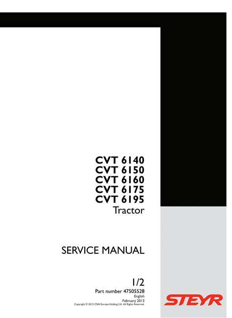 Steyr Cvt 6150 Tractor Service Repair Manualpdf Free Download