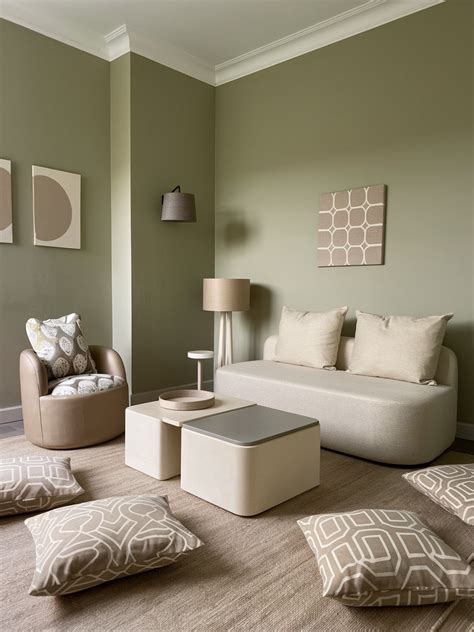 Sage Green Grey Living Room
