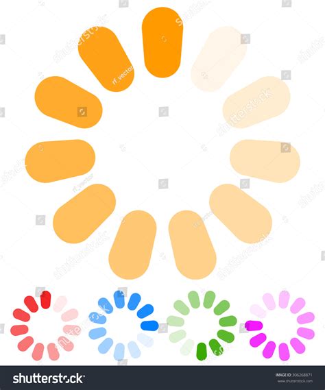 Circular Preloader Buffer Shapes Colorful Progress Stock Vector Royalty Free 306268871