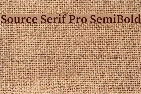 Source Serif Pro SemiBold Font FFonts Net