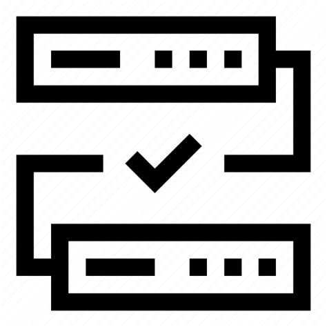 Server Data Database Network Tick Check Connect Icon Download