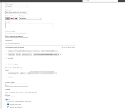 blocking download of a file in sharepoint with a specific label