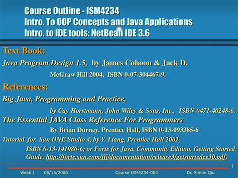 Ppt Text Book Java Program Design 15 By James Cohoon And Jack D Powerpoint Presentation Id