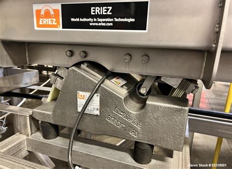 Used Eriez Hi Vi Vibratory Conveyor Stainless Steel Pan Approximate