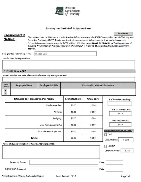 Arizona Training And Technical Assistance Form Fill Out Sign Online