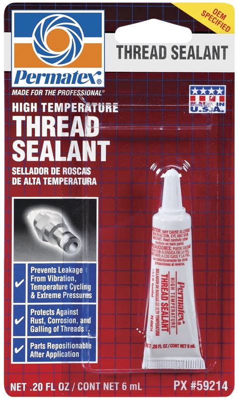 Permatex® 59214 High Temperature Thread Sealant 0 20 Fl Oz Carded