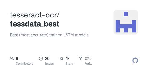 GitHub Tesseract Ocr Tessdata Best Best Most Accurate Trained LSTM Models