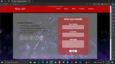Nipur Jain On Linkedin Portfolioupdate Contactform Userexperience Webdevelopment