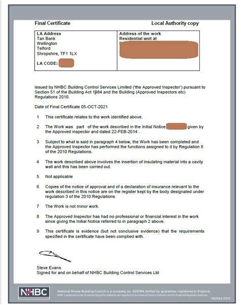 Building Completion Certificate Is This It — Moneysavingexpert Forum