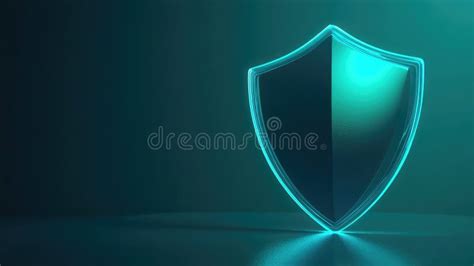 Glowing Shield Symbol Depicting Personal Safety And Protection In A