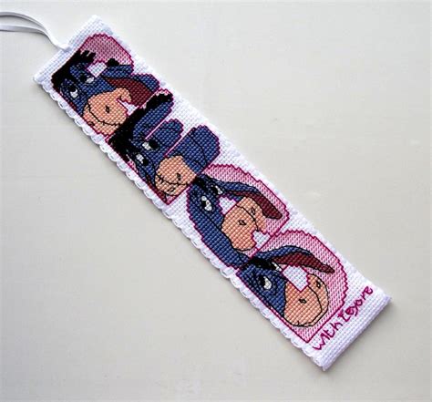 Designer Stitches Disney Read With Eeyore Bookmark Cross Stitch Bookmarks Disney Cross