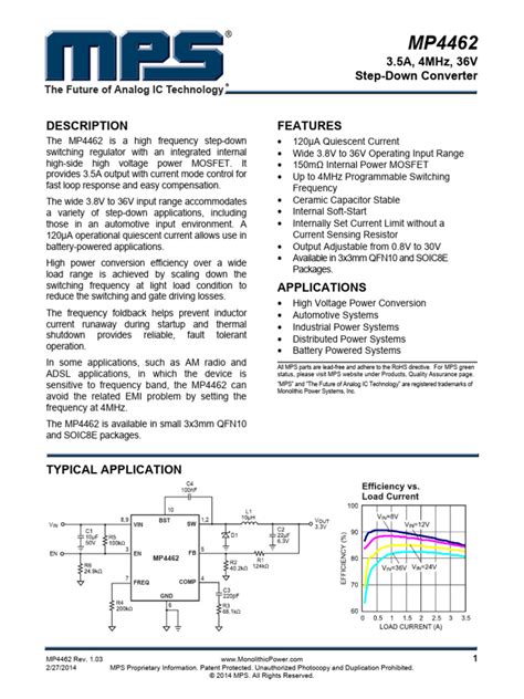 Mp4462 Pdf Manufactured Goods Electrical Circuits