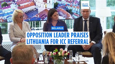 Tsikhanouskaya Praises Lithuanias Bid To Prosecute Lukashenko At Icc
