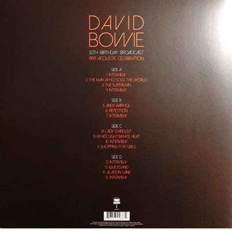 David Bowie 50th Birthday Broadcast 1997 Acoustic Celebration Vini
