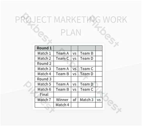 การสร้างแผนงานการตลาดโครงการที่มีประสิทธิภาพ เทมเพลต เทมเพลต Excel แบบ ดาวน์โหลดฟรี Pikbest