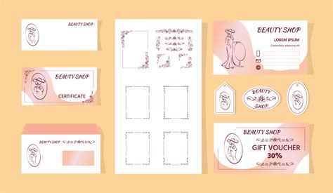 Elegant Lady With Mirror Beauty Shop Designs Leaflet Envelope