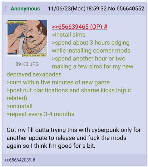 Anon Likes The Sims Rgreentext Know Your Meme