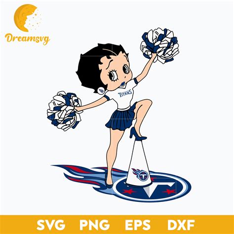 Tennessee Titans Betty Boop Cheerleader Nfl Svg Tennessee Titans Svg Dreamsvg Store