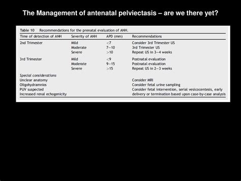 Ppt The Management Of Antenatal Pelviectasis Are We There Yet