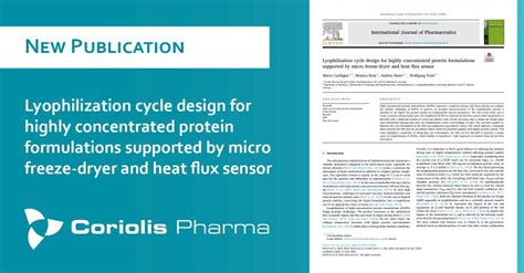 Eva Kovač On Linkedin Lyophilization Cycle Design For Highly