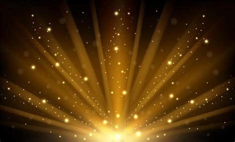 Premium Vector Abstract Golden Light Rays With Sparks Exploding Gold