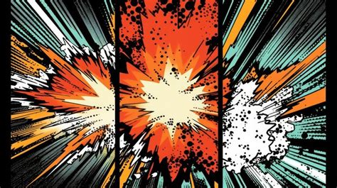Diseño Dinámico De Cómic Con Efectos De Potencia Explosiva Foto Premium