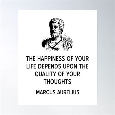 Stoic Marcus Aurelius Quote On Happiness Poster For Sale By Jutulen