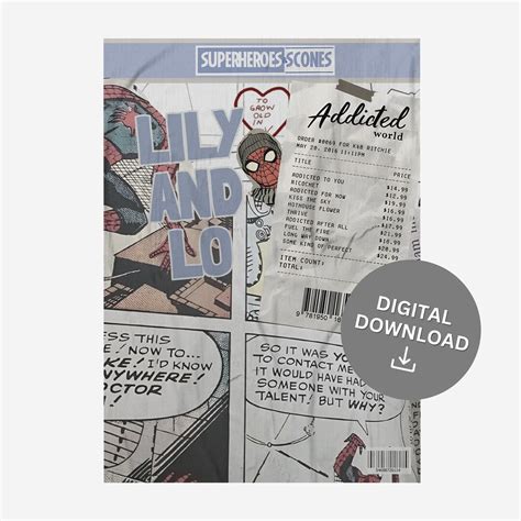 Lily And Lo Comic Book Cover Addicted To You Series Poster Minimal Etsy