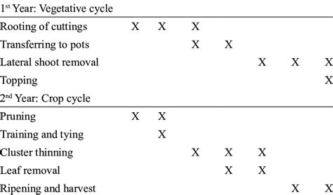 Vineyard Management During The Vegetative And Crop Cycle Jan Feb Mar Download Scientific
