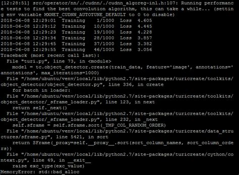 Turi Create Memory Error MemoryError Std Bad Alloc In GPU CPU Machine Issue Apple