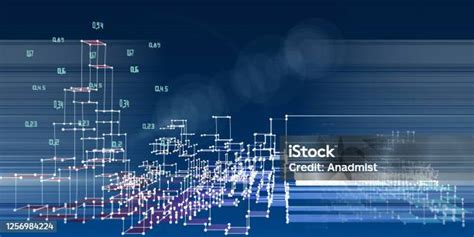 추상 해석 인포그래픽 배경과 흐린 선 3d 다이어그램 분석 알고리즘 데이터 차트입니다 도시 네트워크 개념 빅 데이터 데이터에 대한 스톡 벡터 아트 및 기타 이미지 Istock