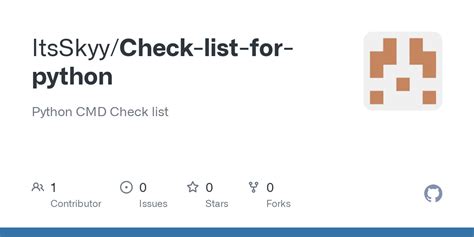 github itsskyy check list for python python cmd check list