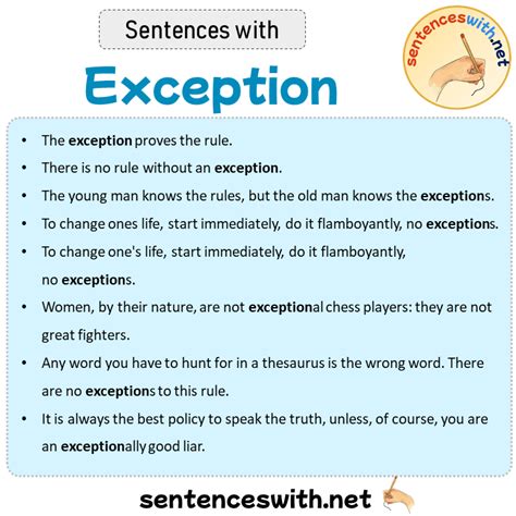 Exception Definition Example Sentence At Chloe Bergman Blog