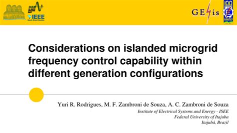 Pdf Considerations On Islanded Microgrid Frequency Control Capability Within Different