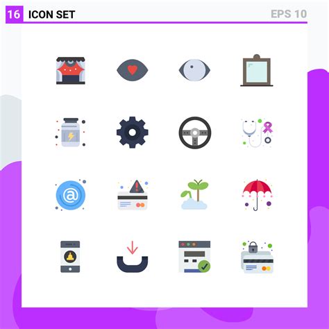 16 User Interface Flat Color Pack Of Modern Signs And Symbols Of Detail