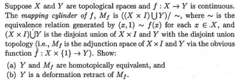 Solved Suppose X And Y Are Topological Spaces And F X Y